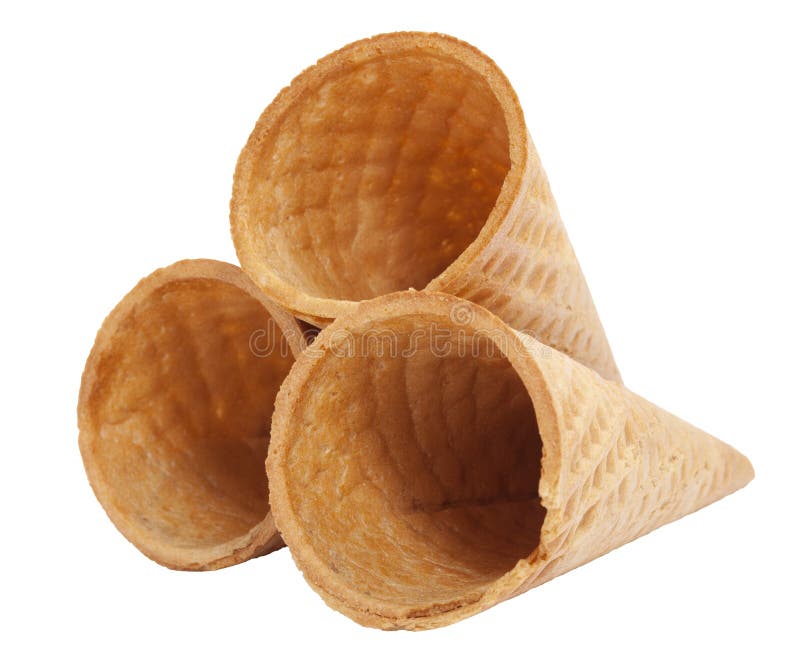 Ice cream cones set stock image. Image of wafer, filled - 33962331