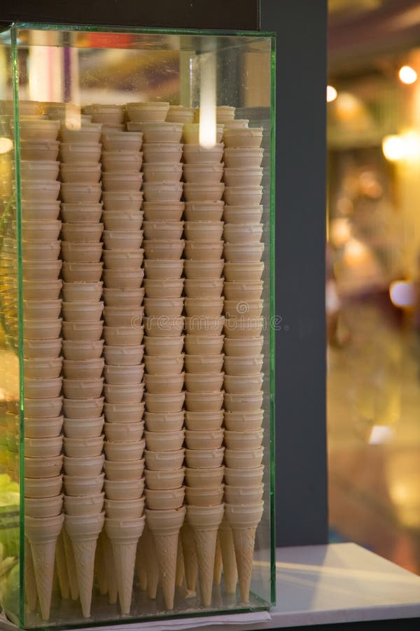 Ice cream cones stock image. Image of bowl, cornet, cone - 56051483