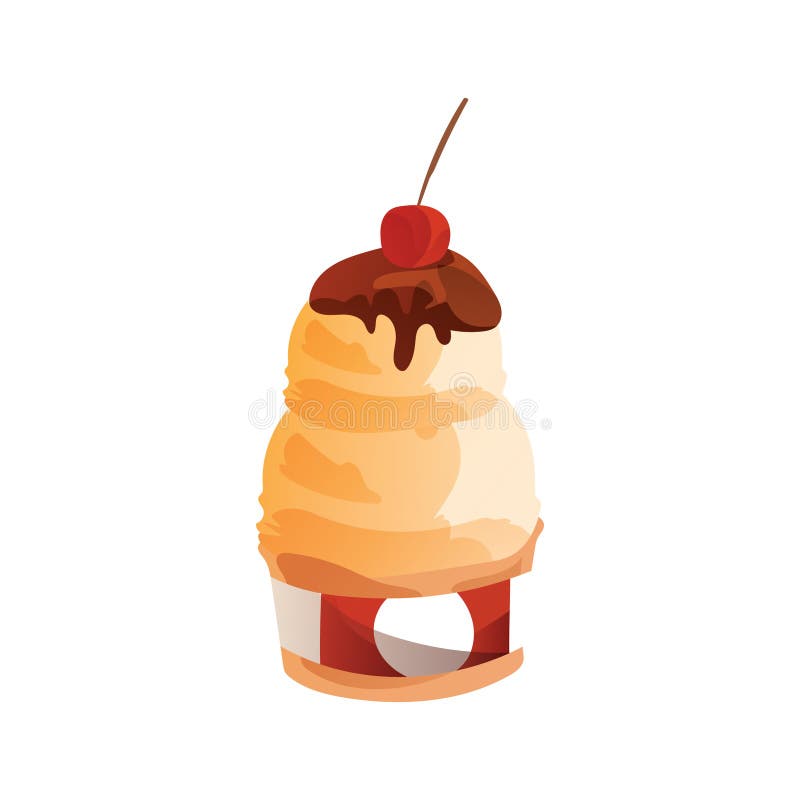 Ice Cream Cup. Vector Illustration Decorative Design Stock Vector ...