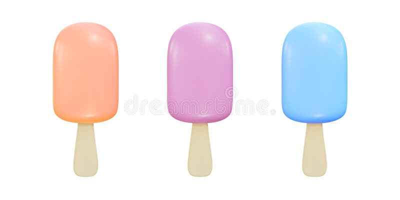 Ice Cream. 3D Set Realistic Objects. Vector Illustration Stock Vector ...