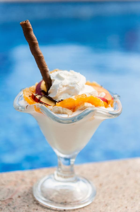 Ice cream stock image. Image of pool, banana, snack, dairy - 32623605