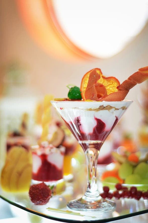 Ice Cream Dessert on Buffet Table Stock Image - Image of delicious ...