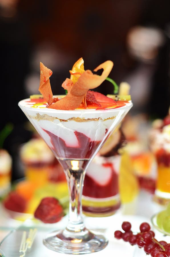 Ice Cream Dessert on Buffet Table Stock Photo - Image of delicious ...