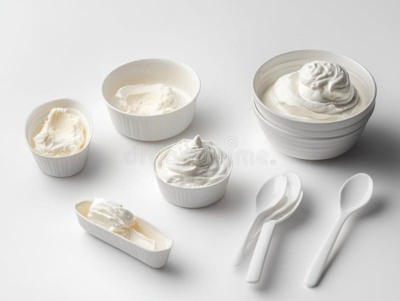 Ice Cream and Dessert Setup Stock Image - Image of yogurt, desserts ...