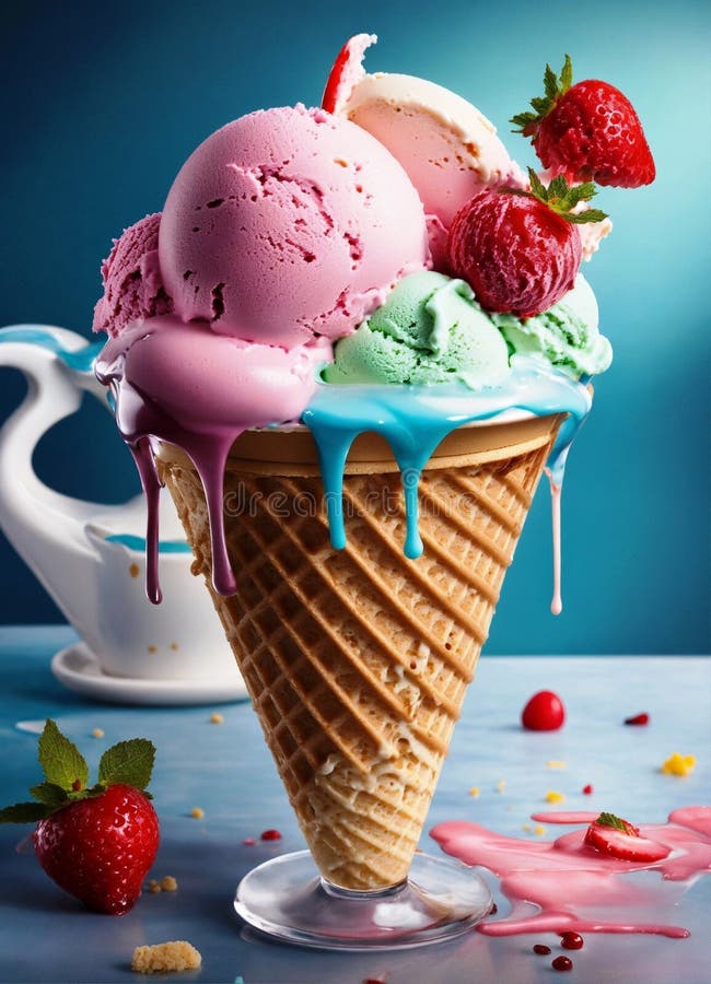 Ice Cream Is A Dessert Which Is A Mass Frozen In The Process Of
