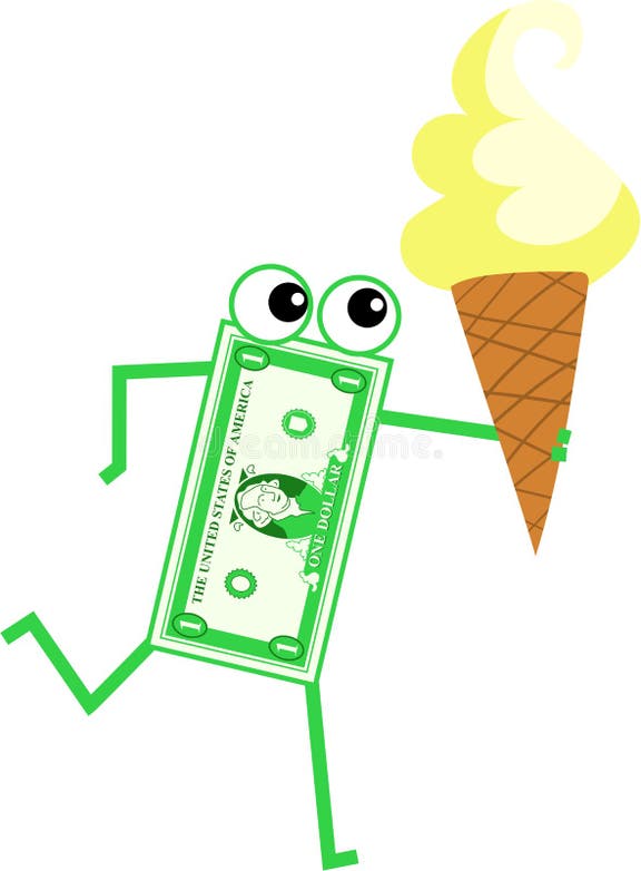 Ice cream dollar stock illustration. Illustration of dairy - 6900721