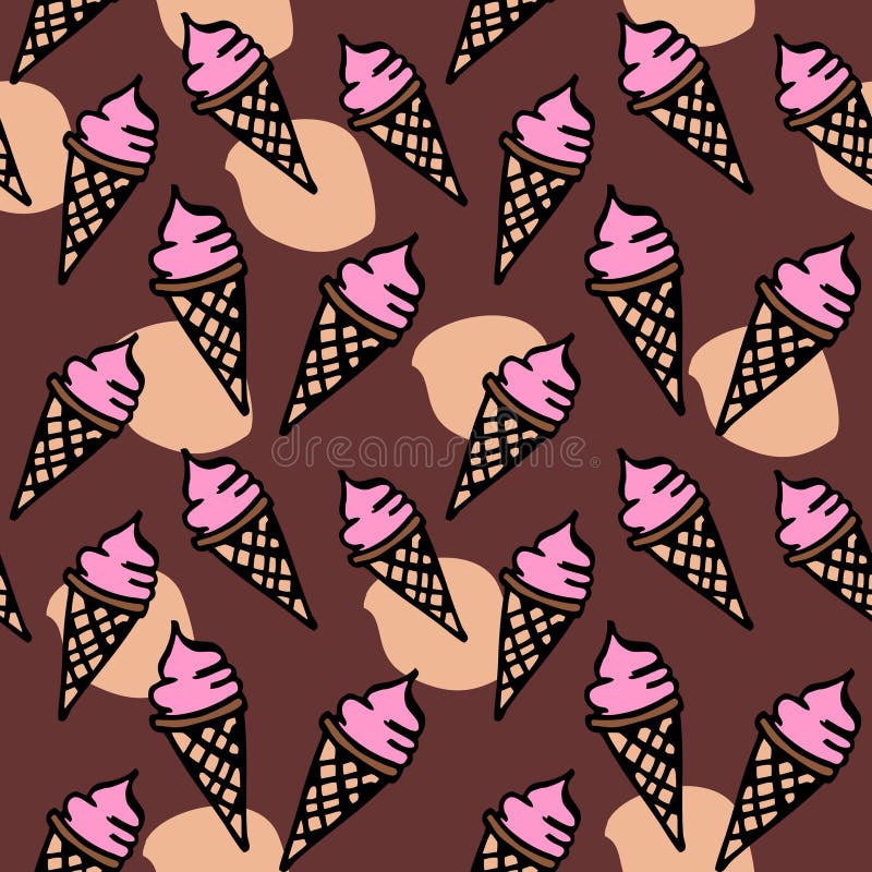 Ice Cream Cute Pattern Stock Illustrations – 12,269 Ice Cream Cute ...
