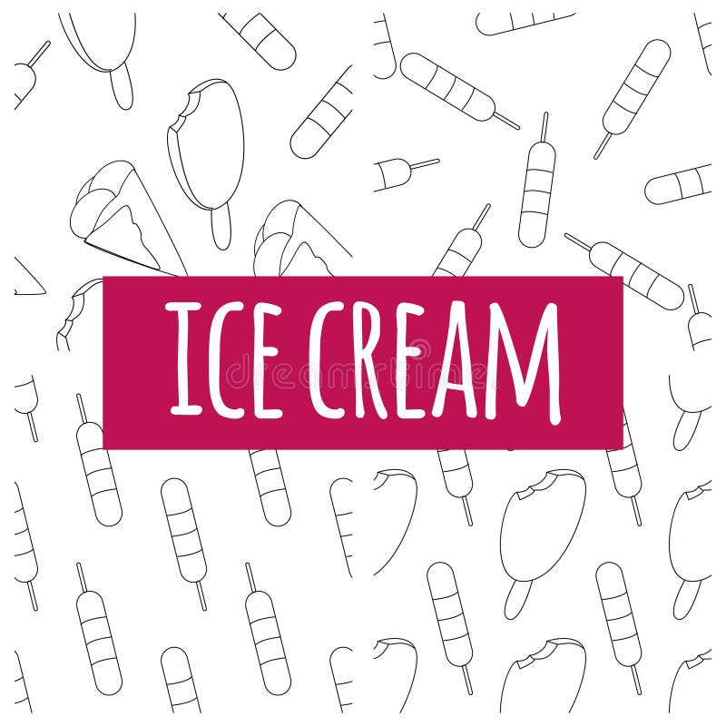 Ice Cream.Element for Your Design: Cafe, Recipe, Stock Vector ...