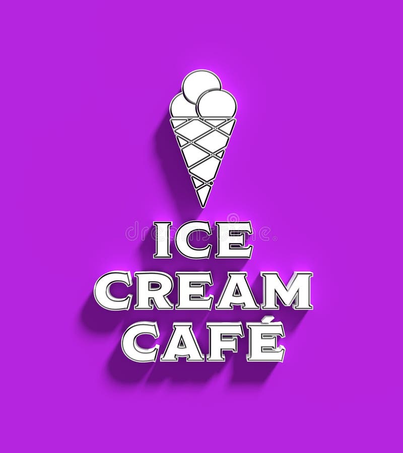 Ice Cream emblem stock illustration. Illustration of flavor - 177783960