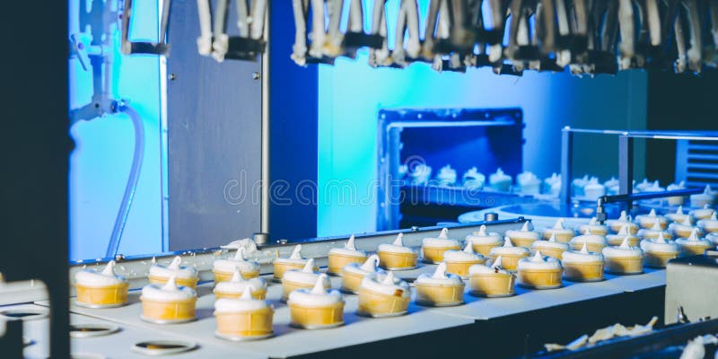 Ice Cream Factory Process Making Conveyor Modern Stock Image - Image of ...