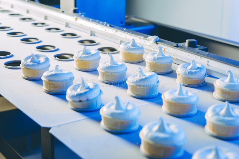 Ice Cream Factory Process Making Conveyor Modern Stock Image - Image of ...