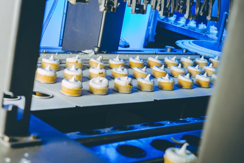 Ice Cream Factory Process Making Conveyor Modern Stock Image - Image of ...