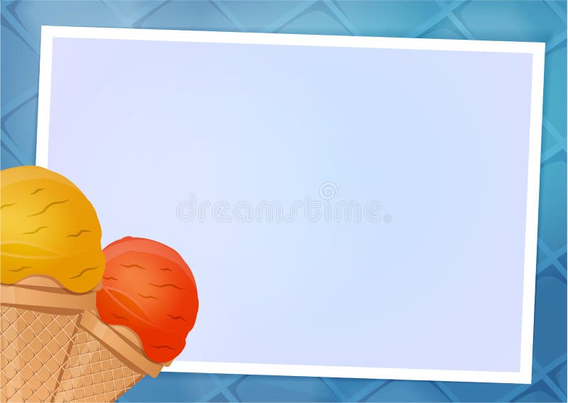 Ice Cream Frame Vector Illustration Stock Vector - Illustration of cold ...