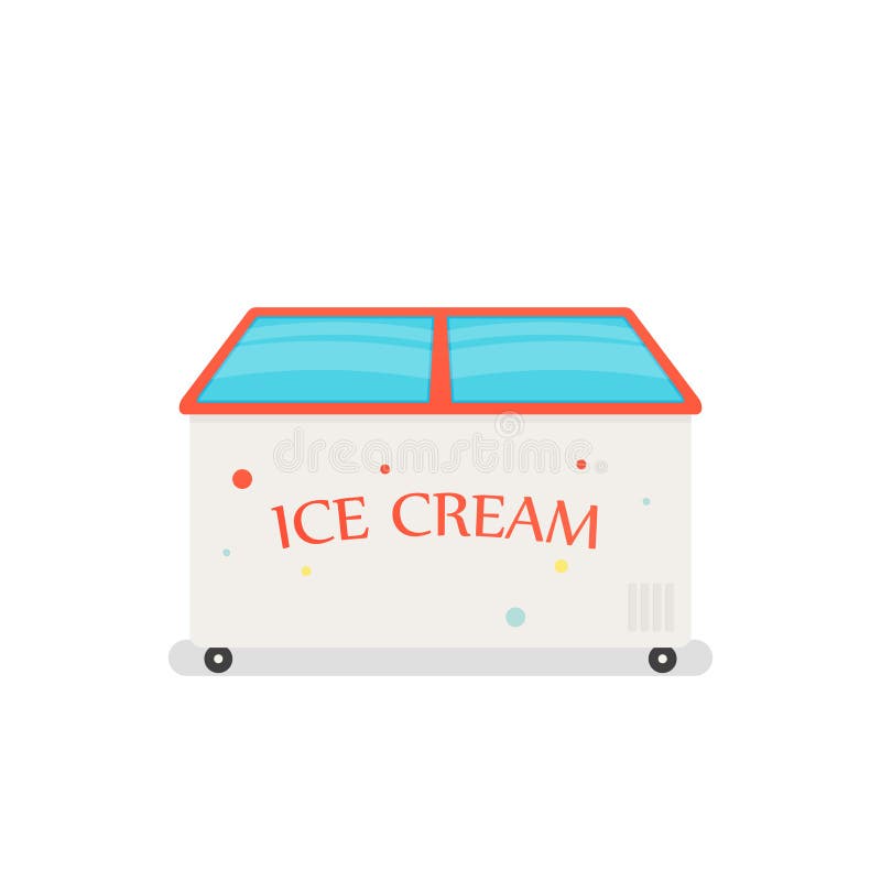 Ice cream freezer stock vector. Illustration of cold - 98565123