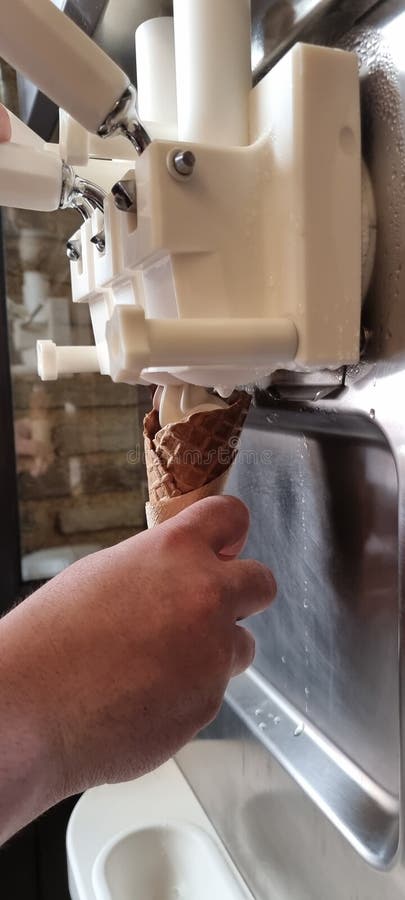 Ice Cream Cone Making Hand Holding Stock Image - Image of gelato, dessert: 314313071