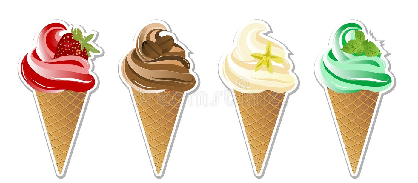 Double Cones Ice Cream Stock Illustrations – 132 Double Cones Ice Cream ...