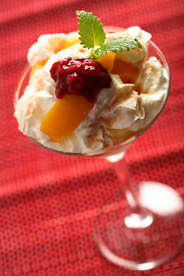 Ice Cream with Fruits Mousse Stock Photo - Image of orange, milk: 1924516