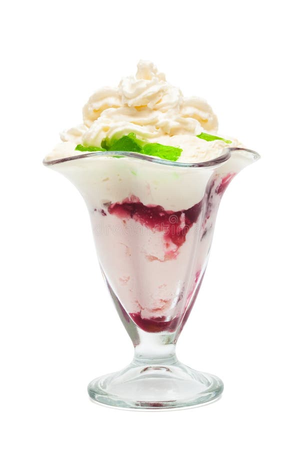 Ice cream in a glass stock image. Image of sundae, glass - 9098973