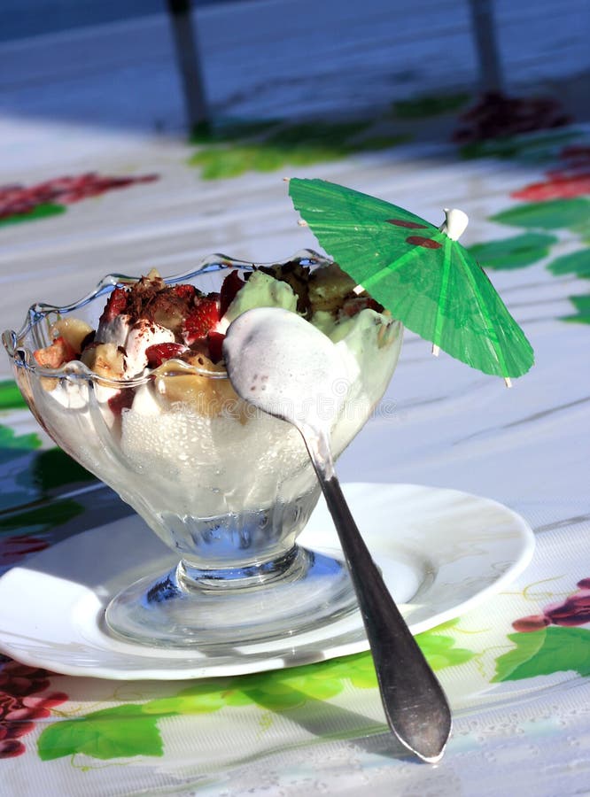 Ice-cream in glass stock photo. Image of colors, green - 2674788