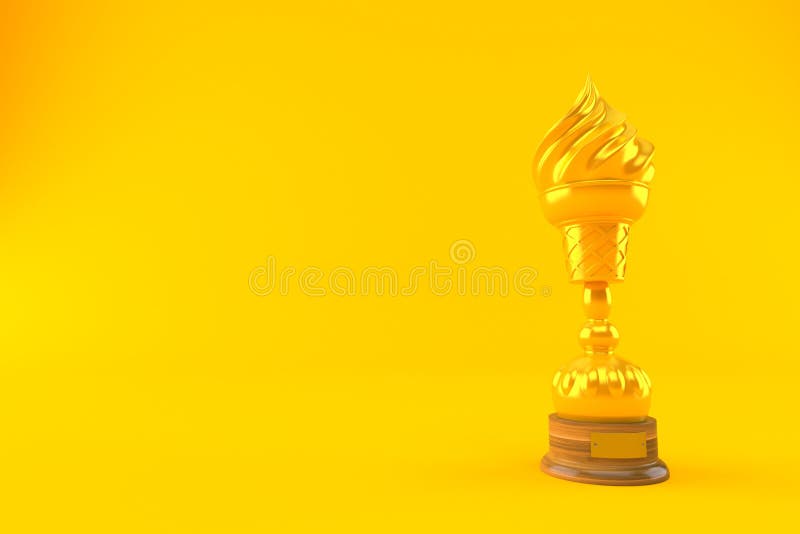 Ice cream golden trophy stock illustration. Illustration of background ... Ice cream golden trophy stock illustration. Illustration of background ...