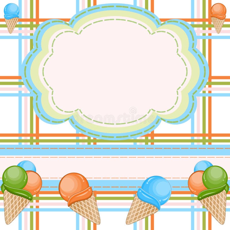 Ice cream greeting card stock vector. Illustration of pistachio - 24392034