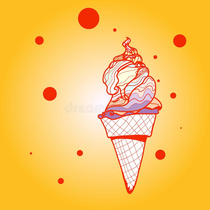 Ice-cream stock vector. Illustration of treat, dairy - 40899359