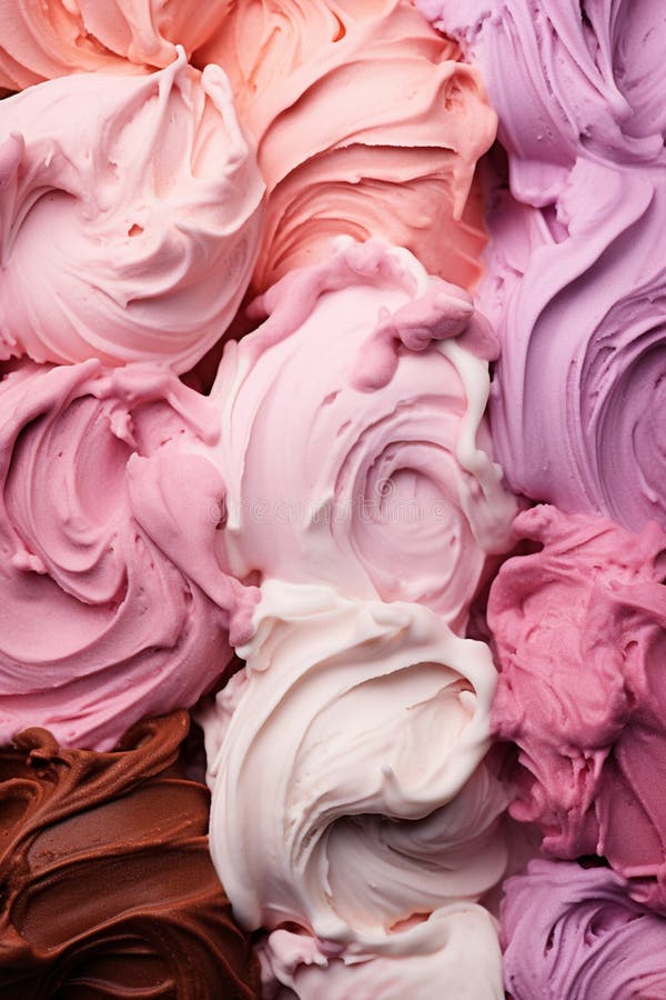 Ice Cream Has Different Textures. Selective Focus Stock Image - Image ...