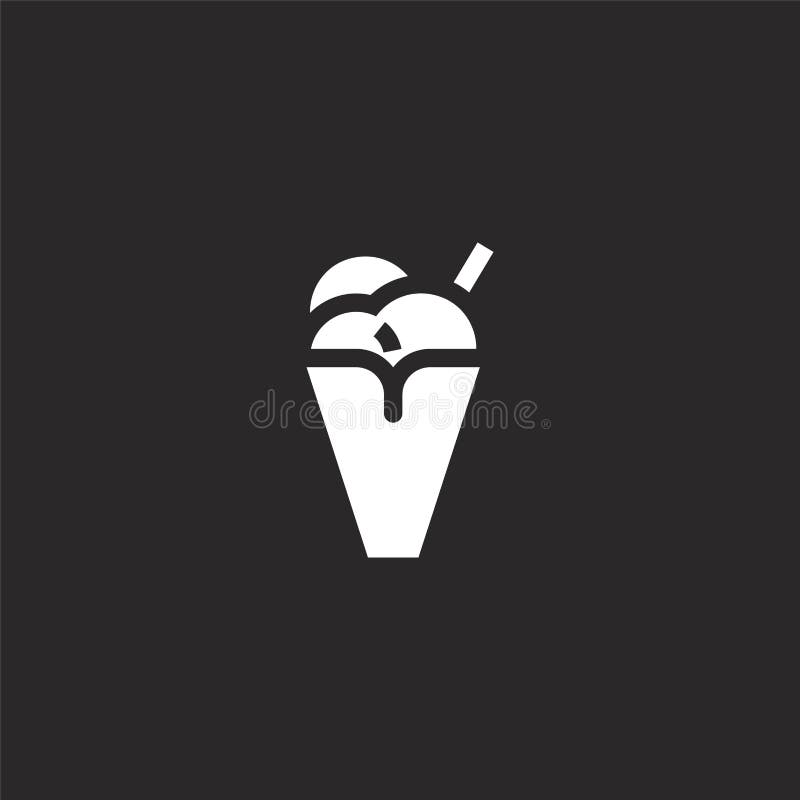 Ice Cream Icon. Filled Ice Cream Icon for Website Design and Mobile ...
