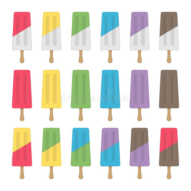 Ice cream icon set. stock vector. Illustration of flavor - 85517775