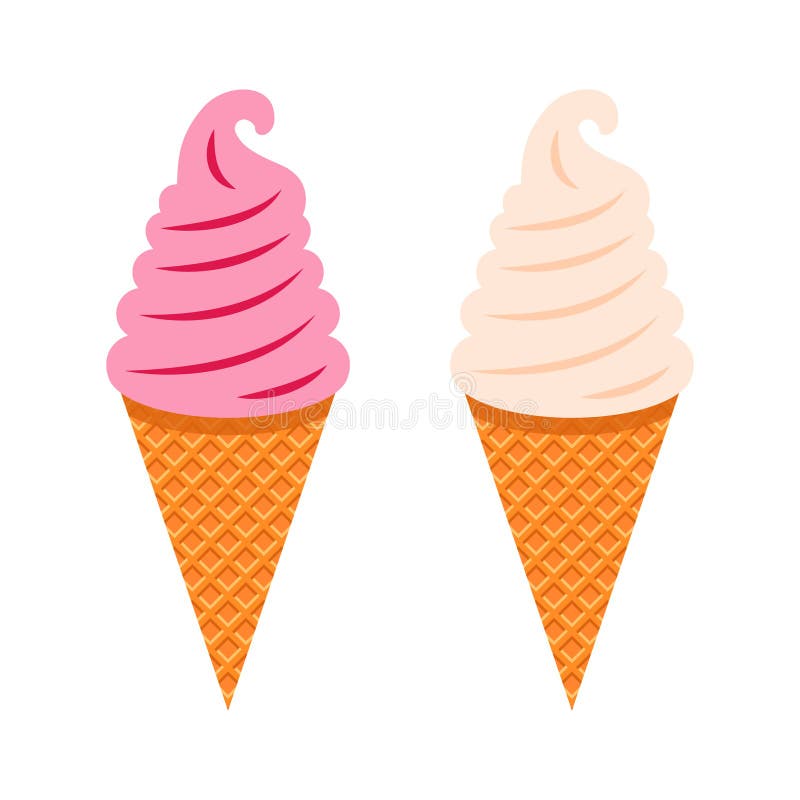 Ice Cream Icon, Simple Style, Vector Illustration on White Background ...
