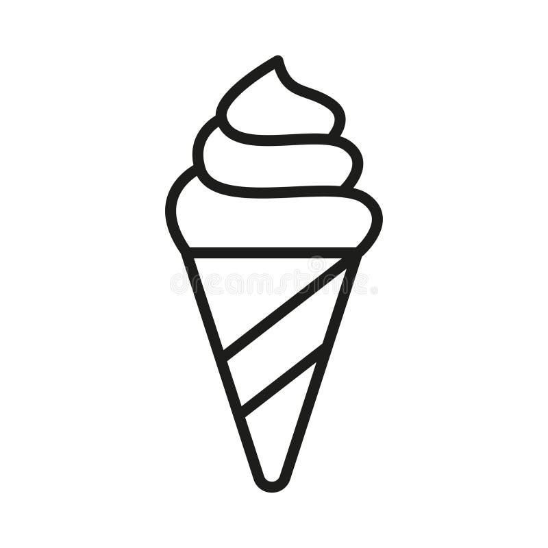 Ice Cream Icon Vector Basic Design Simple and Modern Stock Vector ...