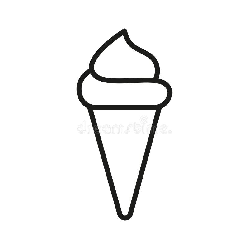 Ice Cream Icon Vector Basic Design Simple and Modern Stock Vector ...