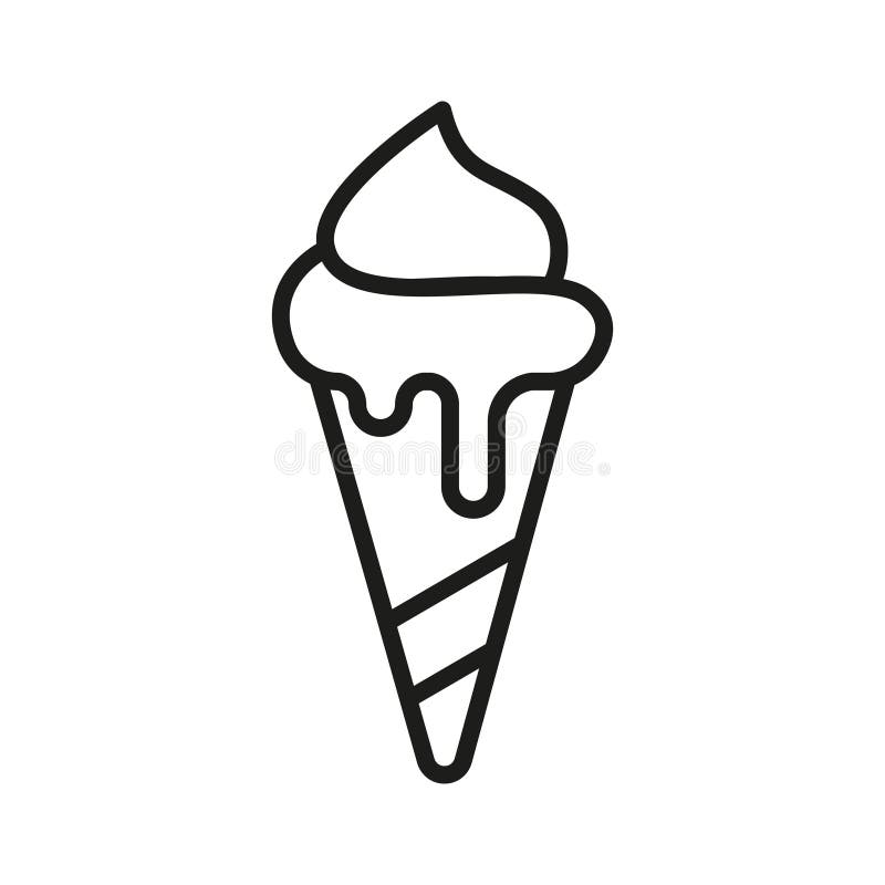 Ice Cream Icon Vector Basic Design Simple and Modern Stock Vector ...