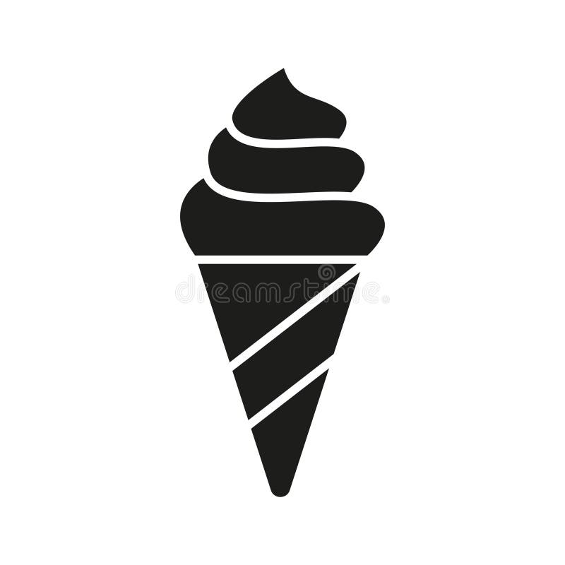 Ice Cream Icon Vector Basic Design Simple and Modern Stock Vector ...