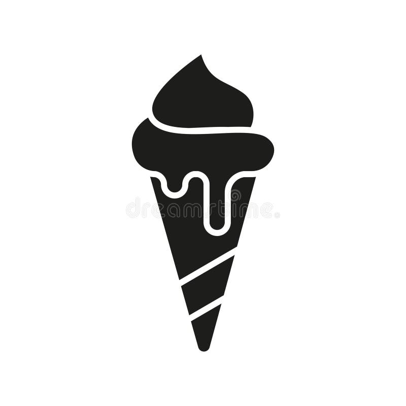 Ice Cream Icon Vector Basic Design Simple and Modern Stock Vector ...