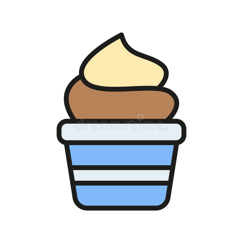Ice Cream Icon Vector Basic Design Simple and Modern Stock Vector ...