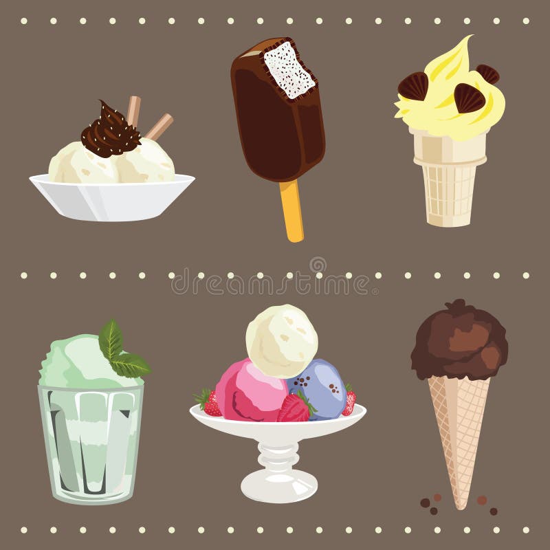 Colorful Fruit Flavored Ice Cream Stock Illustrations – 1,129 Colorful ...