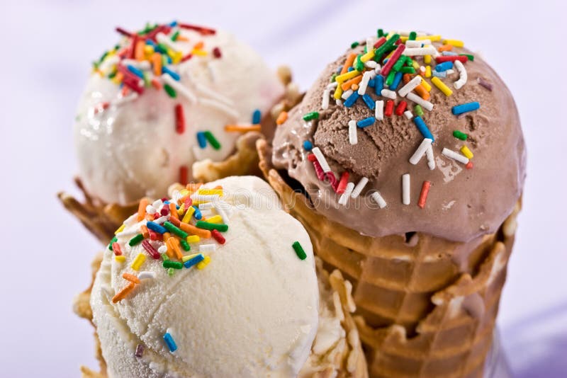 Ice Cream with Knick-knackery Stock Image - Image of cream, diet: 4642113