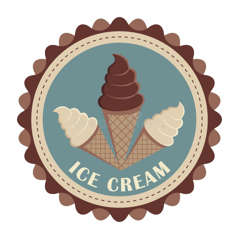 Ice Cream Label. Vector Illustration Decorative Design Stock Vector ...
