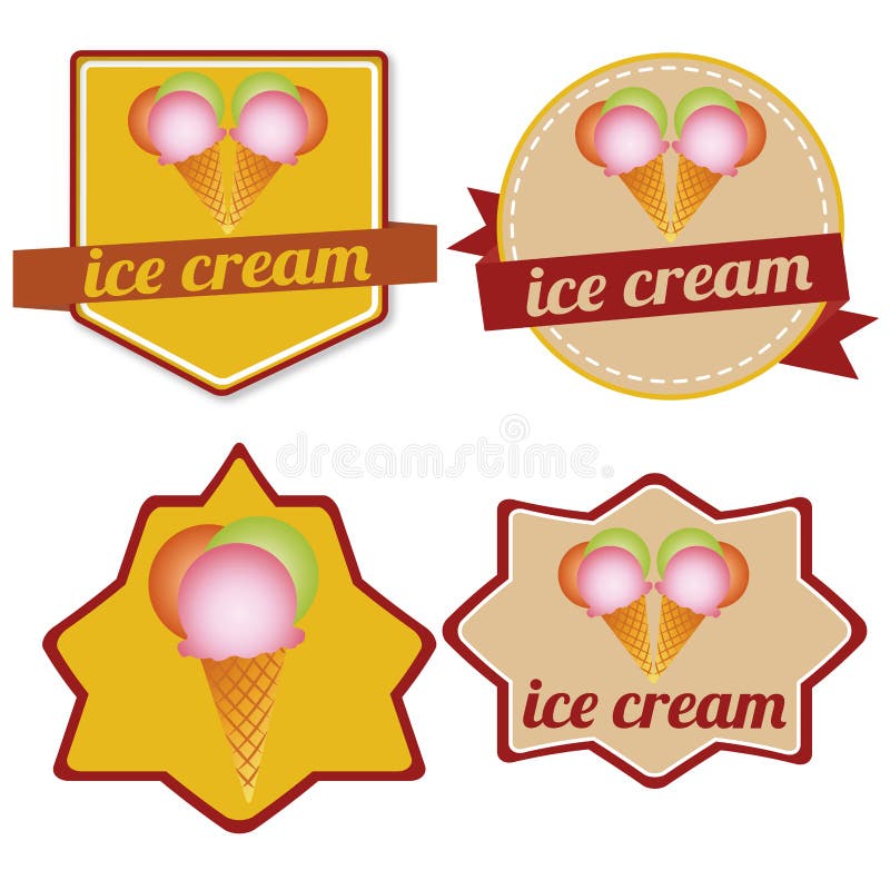 Ice Cream White Background Labels Stock Illustrations – 201 Ice Cream ...