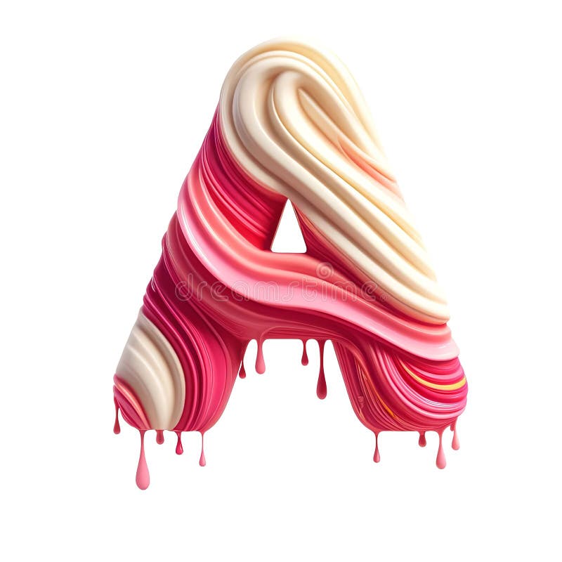 Ice cream letter a stock illustration. Illustration of alphabet - 315731490