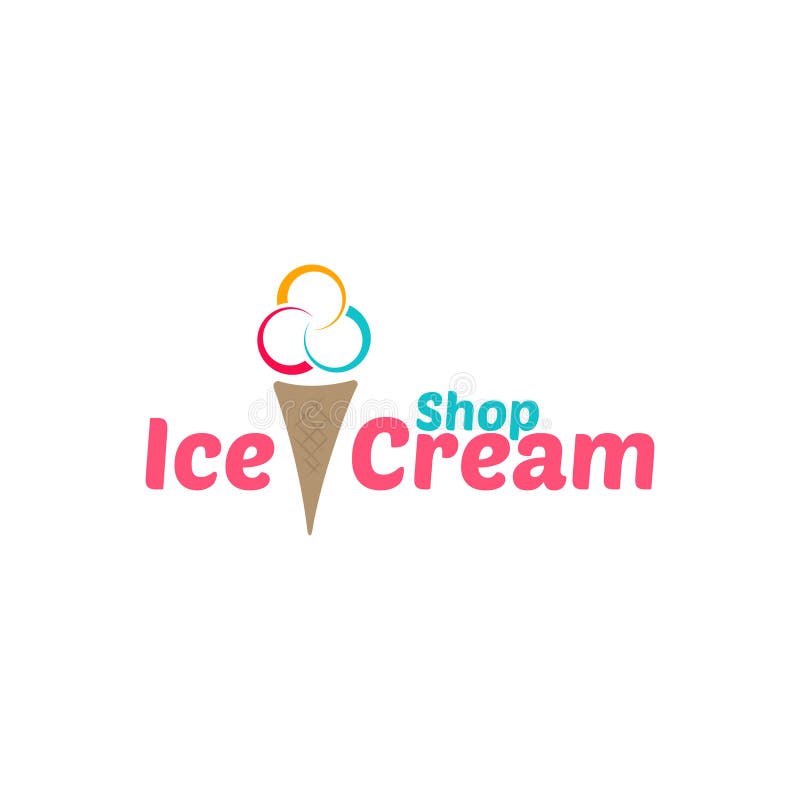 Ice Cream Logo for Company or Shop Stock Vector - Illustration of cafe ...