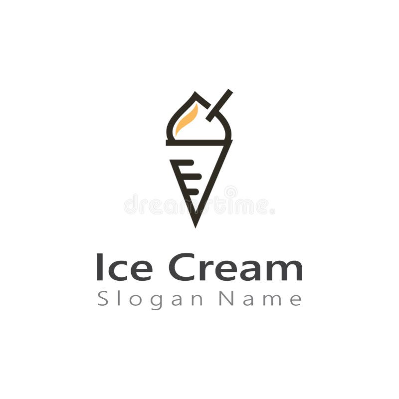 Ice Cream Logo Design, Fresh Ice Cone Template Vector Illustration ...