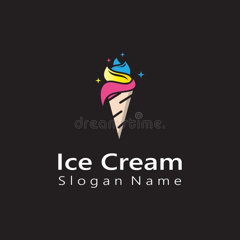 Ice Cream Logo Design, Fresh Ice Cone Template Vector Illustration ...