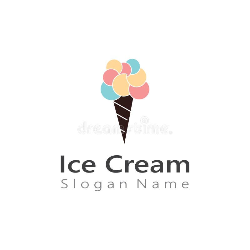Ice Cream Logo Design, Fresh Ice Cone Template Vector Illustration ...