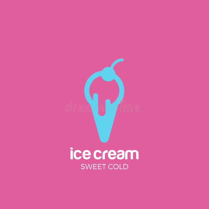Ice Cream Logo Design Vector Template Stock Vector - Illustration of ...