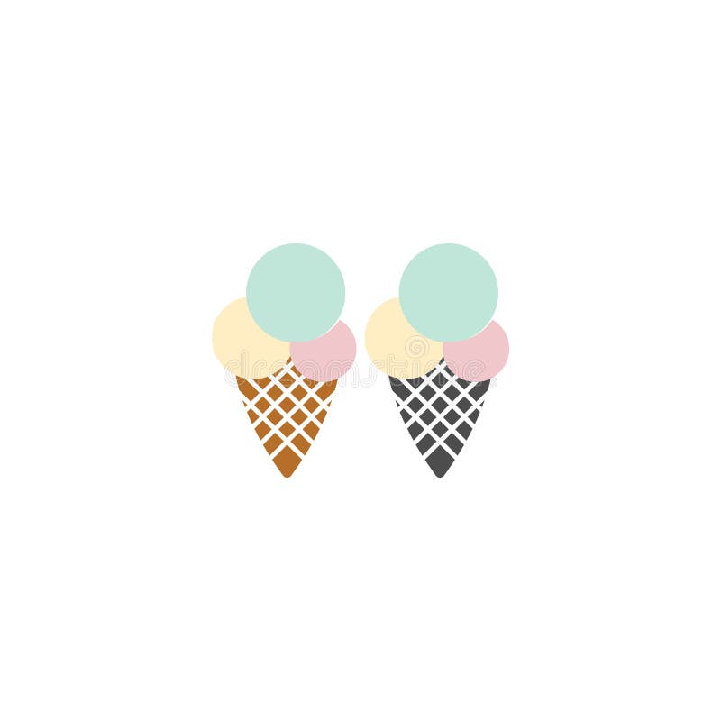 Ice Cream Logo Icon Design Vector Template Illustration Stock Vector ...