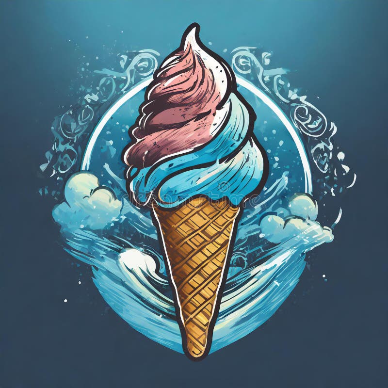 Ice Cream Logo T Shirt Graphic Design Vector Illustration Stock ...