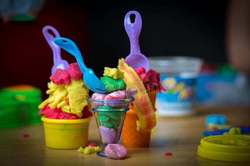 Ice cream made of play doh stock photo. Image of childrens - 78638486