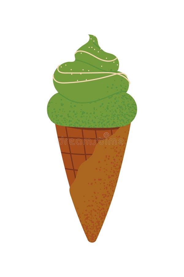 Matcha ice cream stock vector. Illustration of dessert - 242963347